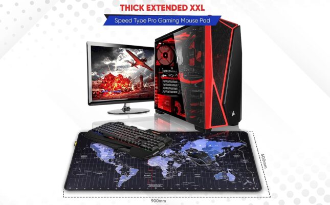 WAR HAMMER World Map Mouse Pad, Large Extended Desk Mouse Pad, Non-Slip ...